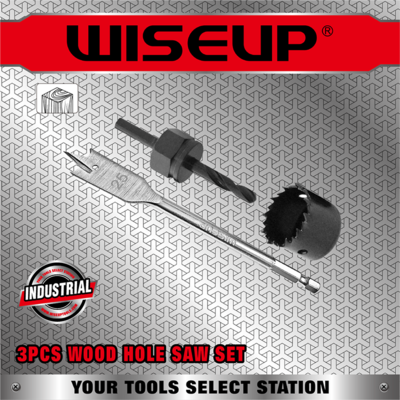 3PCS WOOD HOLE SAW SET - Wiseup tools